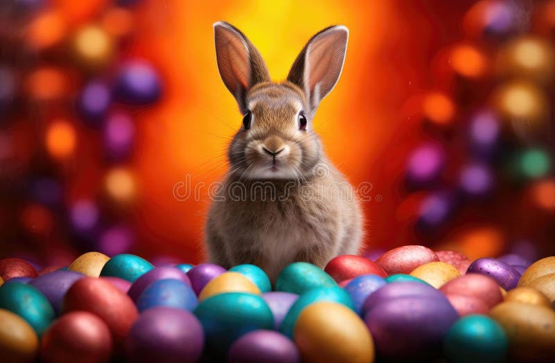 Easter Bunny and Easter Eggs Easter Bunny with Easter Eggs Easter Bunny ...