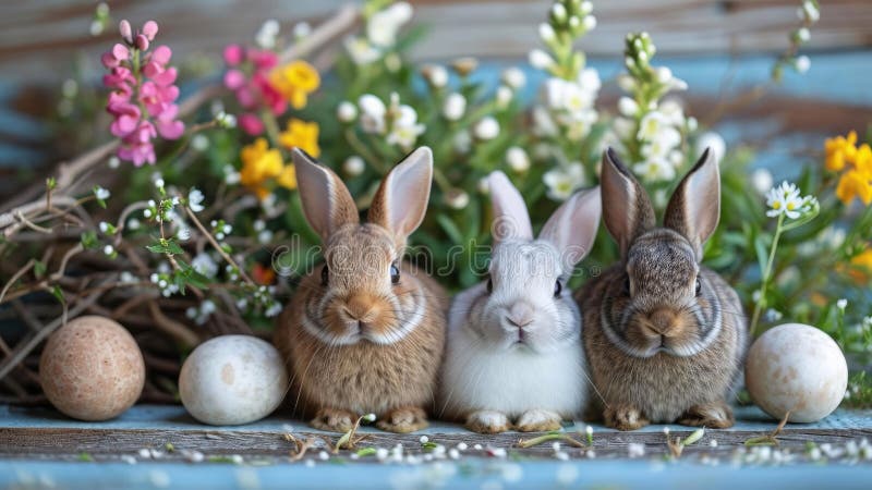 Easter Bunny with Easter Eggs Easter Bunny and Easter Eggs Easter Bunny ...