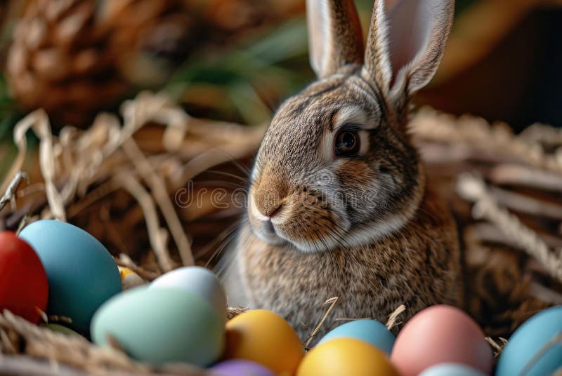 Easter Bunny with Easter Eggs Easter Bunny with Eggs Easter Bunny and ...