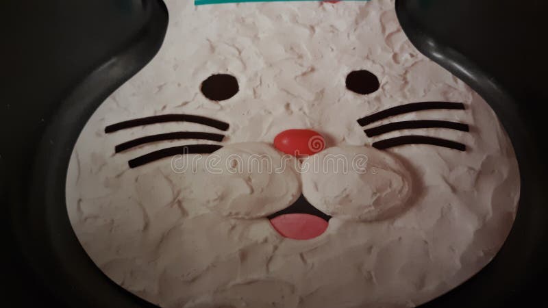 Easter Bunny Face Cake Pan with Bunny Design Stock Photo - Image of ...