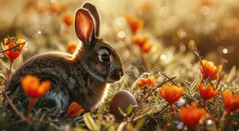 Easter Bunny in the Field Easter Bunny in the Grass Rabbit in the Grass ...