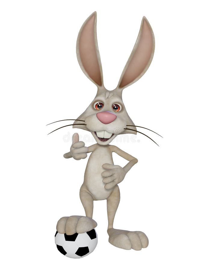 Easter Bunny the Football Player Stock Illustration - Illustration of ...