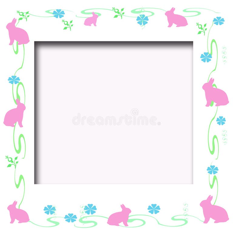 Easter bunny frame stock illustration. Illustration of enhance - 3956125