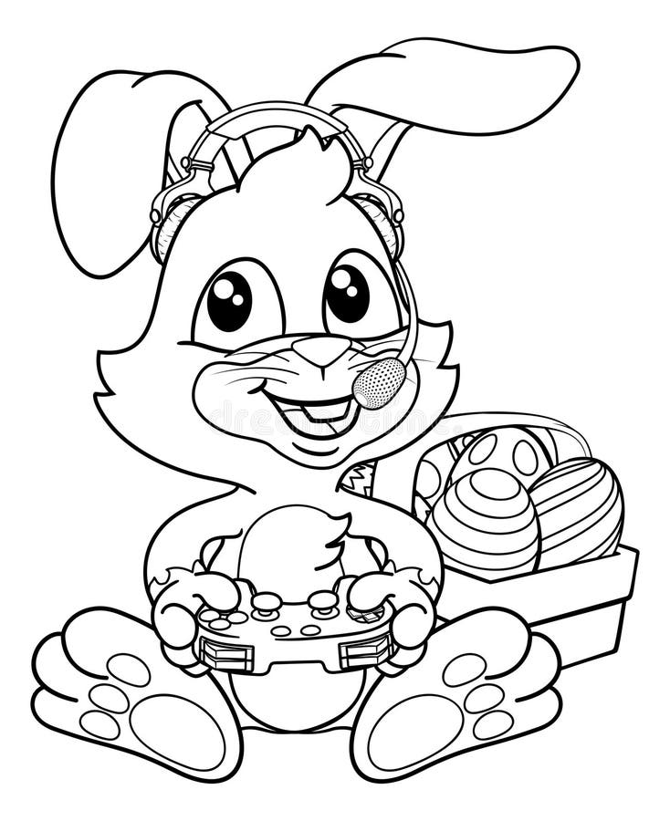 Bunny Playing Video Games Stock Illustrations – 14 Bunny Playing Video ...