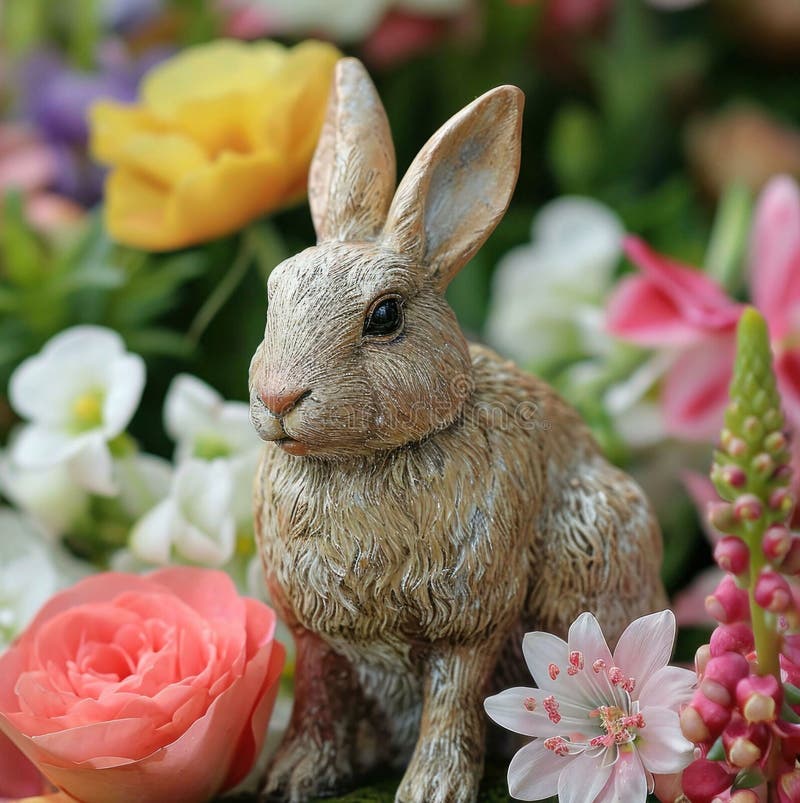 Easter Bunny in the Garden Easter Bunny and Easter Eggs Easter Bunny ...