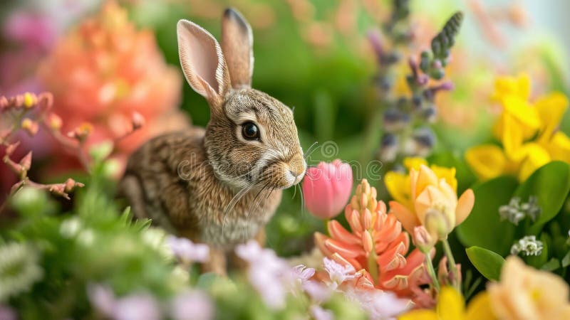 Easter Bunny in the Grass Rabbit in the Garden Rabbit in the Grass ...