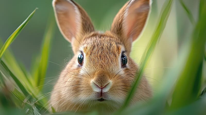 Easter Bunny in Grass for Spring Holiday and Easter Celebration Stock ...