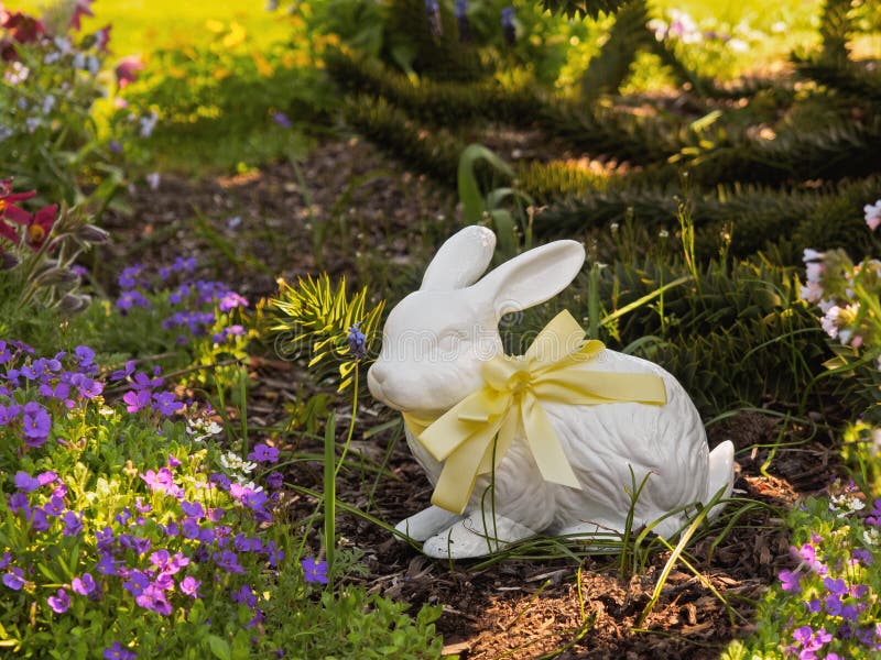 Easter bunny in the grass stock image. Image of white - 52675569