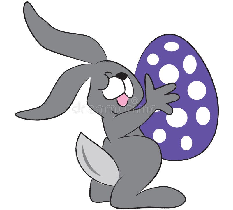 Easter bunny. Funny draw stock vector. Illustration of pink - 113242807