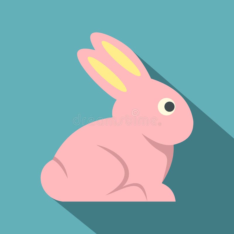 Easter Bunny Icon , Flat Style Stock Vector - Illustration of celebrate, greeting: 85575543