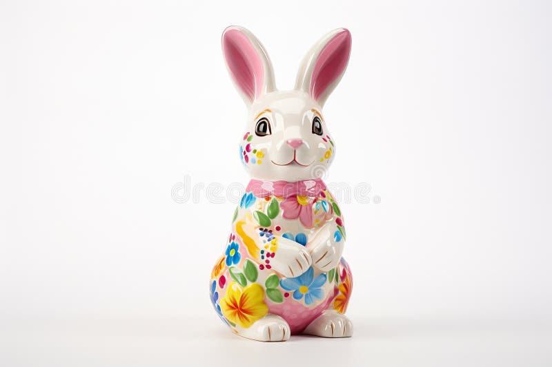 Easter Bunny Isolated on White Background Stock Illustration ...