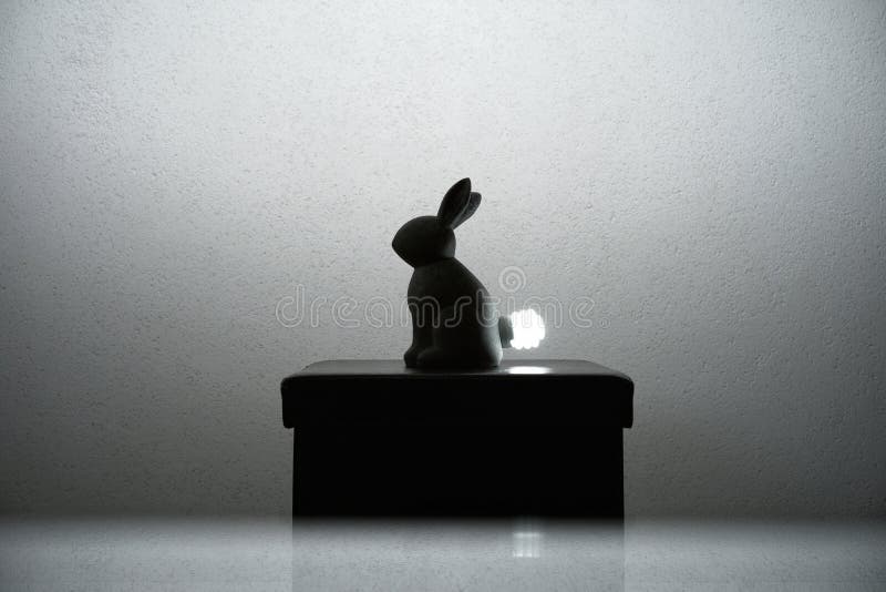 Illuminated Easter Bunny Lamp Stock Image - Image of easter, bunny ...
