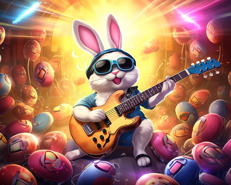 Easter Bunny Guitar Stock Illustrations – 174 Easter Bunny Guitar Stock ...