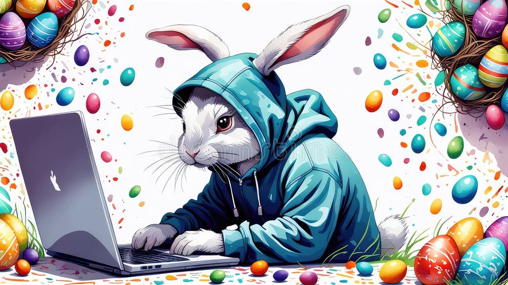 The Easter Bunny is a Programmer. the Easter Bunny is Working at the ...