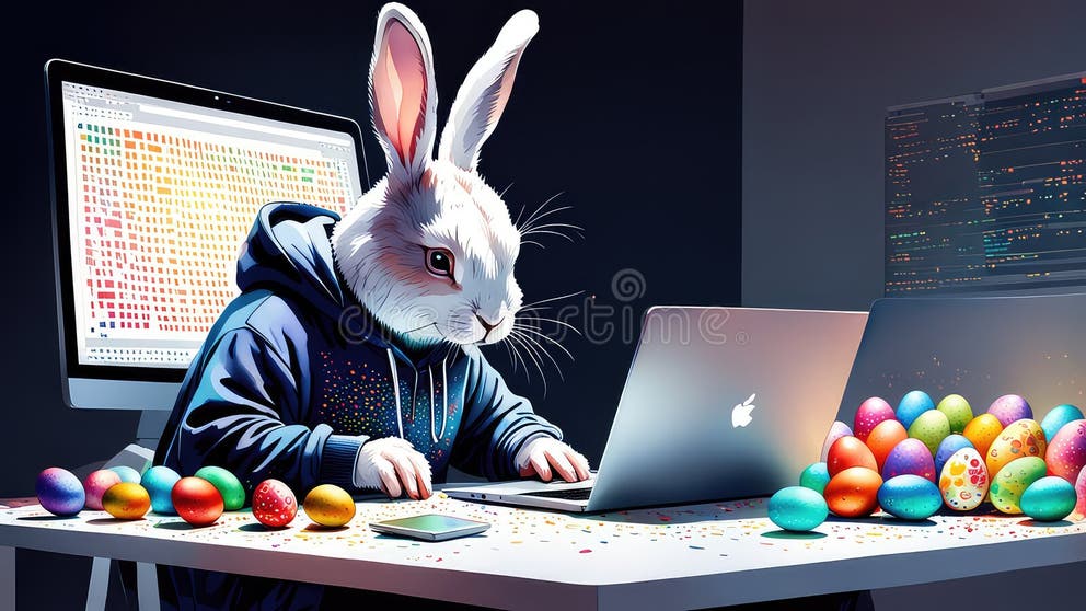 The Easter Bunny is a Programmer. the Easter Bunny is Working at the ...