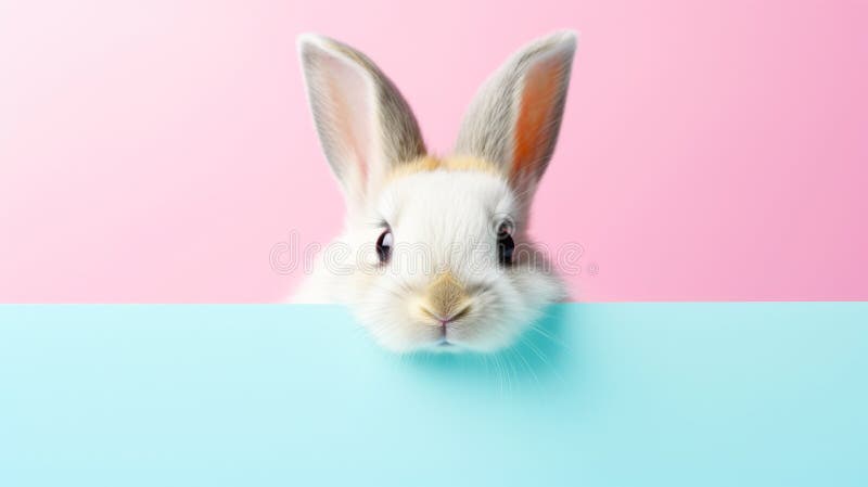 Easter Bunny Rabbit Banner stock illustration. Illustration of panorama ...