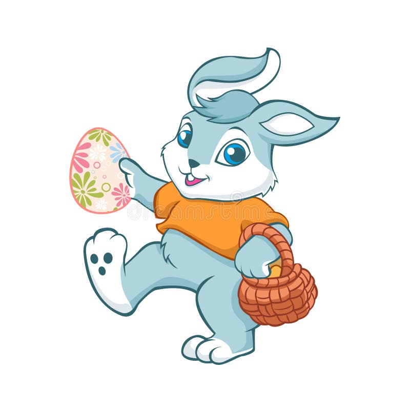 Easter bunny rabbit. stock vector. Illustration of cartoon - 71678313