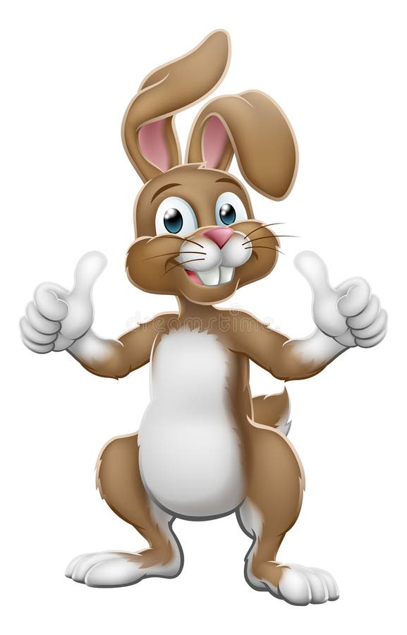 Easter Bunny Rabbit Cartoon Giving Thumbs Up Stock Vector ...