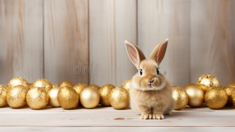 Easter Bunny Rabbit with Colorful Eggs, Holiday Concept Stock ...