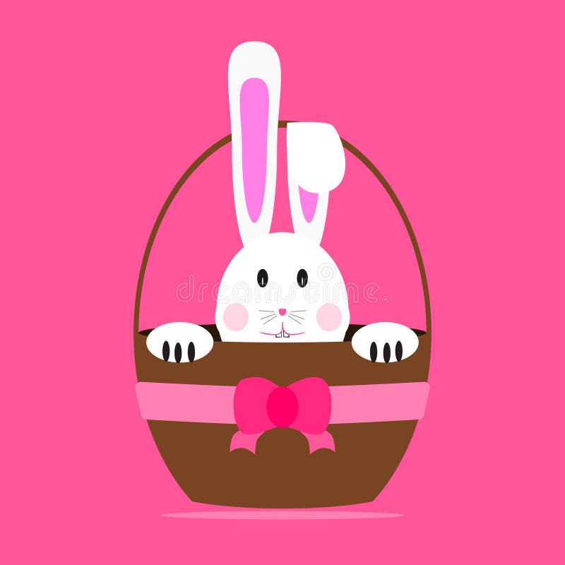 Easter Bunny Rabbit Inside Basket Stock Illustrations – 247 Easter ...