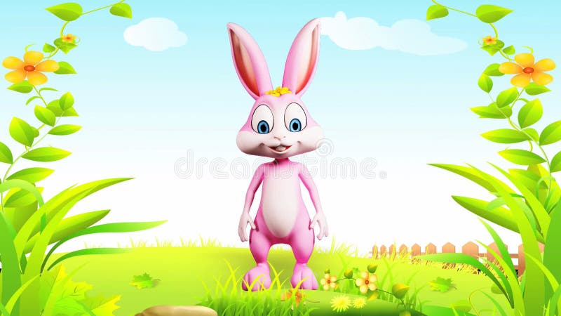 Easter Bunny saying hello stock video. Video of bunny - 36191497