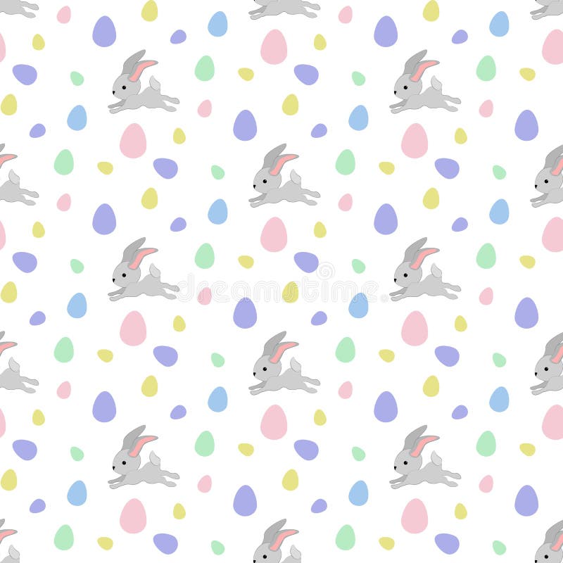 Easter Bunny Seamless Pattern Stock Vector - Illustration of beautiful ...