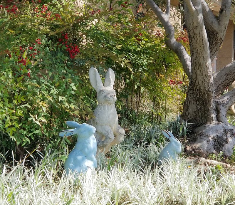 Easter Bunny Series: Garden Art Editorial Image - Image of design ...