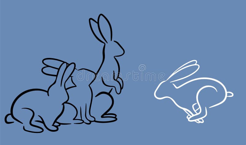 Easter bunny set stock illustration. Illustration of abstract - 316448338