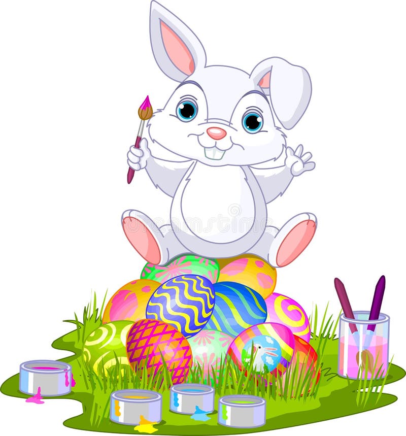 Easter. Bunny with Easter Egg Stock Vector - Illustration of holiday ...