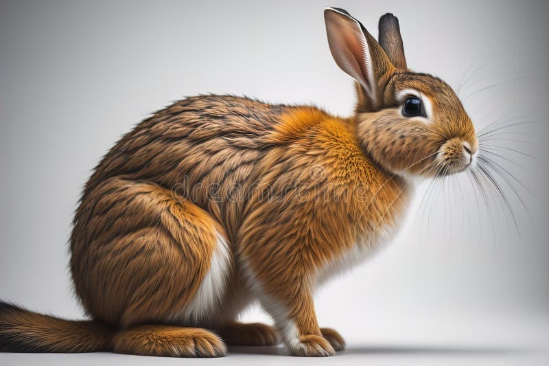 Easter Bunny on a Solid Color Background. Ai Generative Stock ...