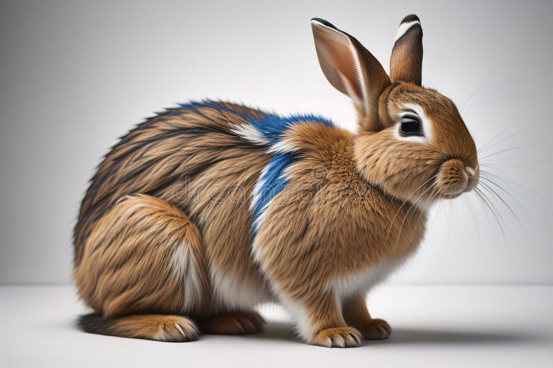 Easter Bunny on a Solid Color Background. Ai Generative Stock ...