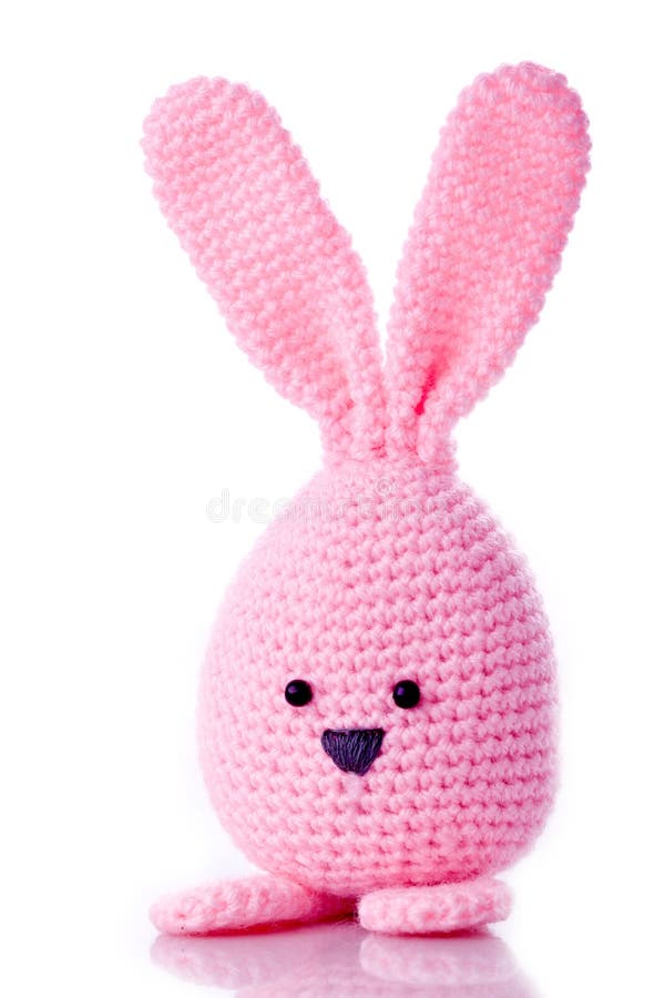 Purple Stuffed Animal Easter Bunny Stock Image - Image of amigurumi ...