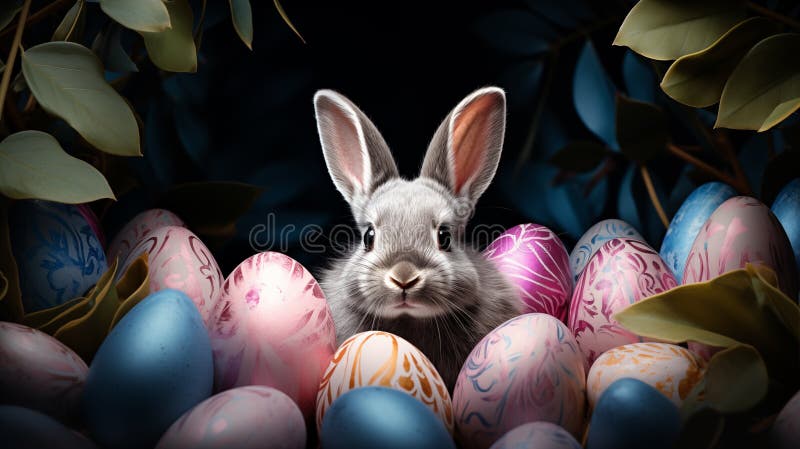 Easter Bunny Traditional Ai Generated Background Image Stock Photo ...