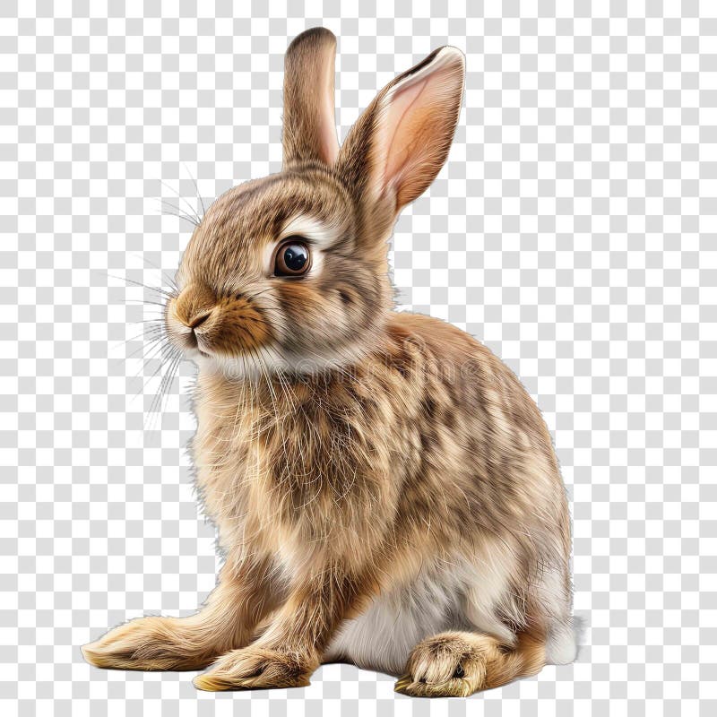 Easter Bunny Transparent Background Realistic Element Stock ...