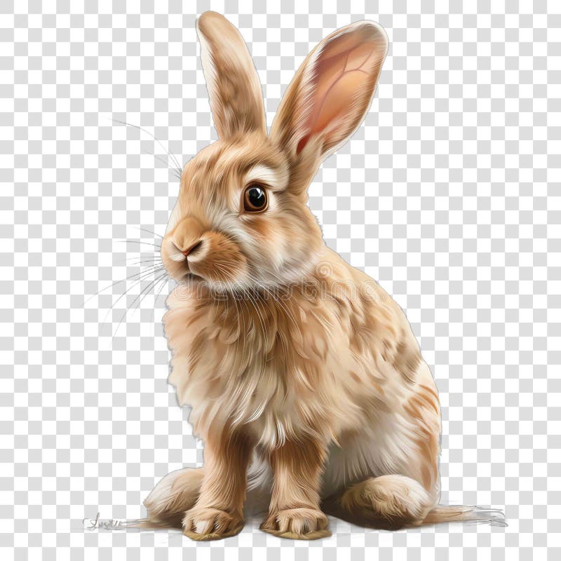 Easter Bunny Transparent Background Realistic Element Stock ...
