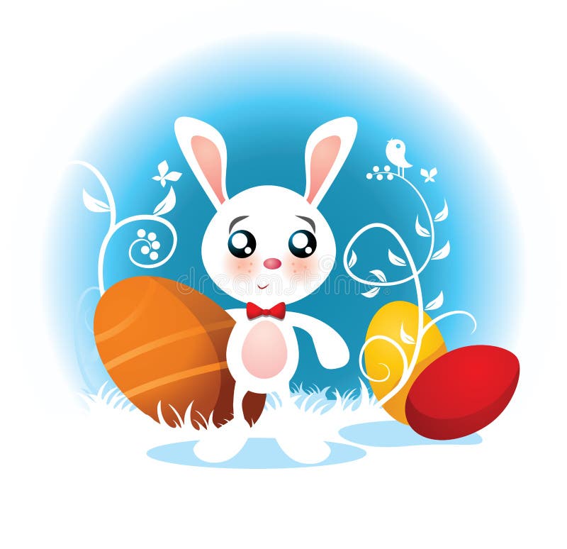 Vector Easter bunny stock vector. Illustration of mascot - 30200196