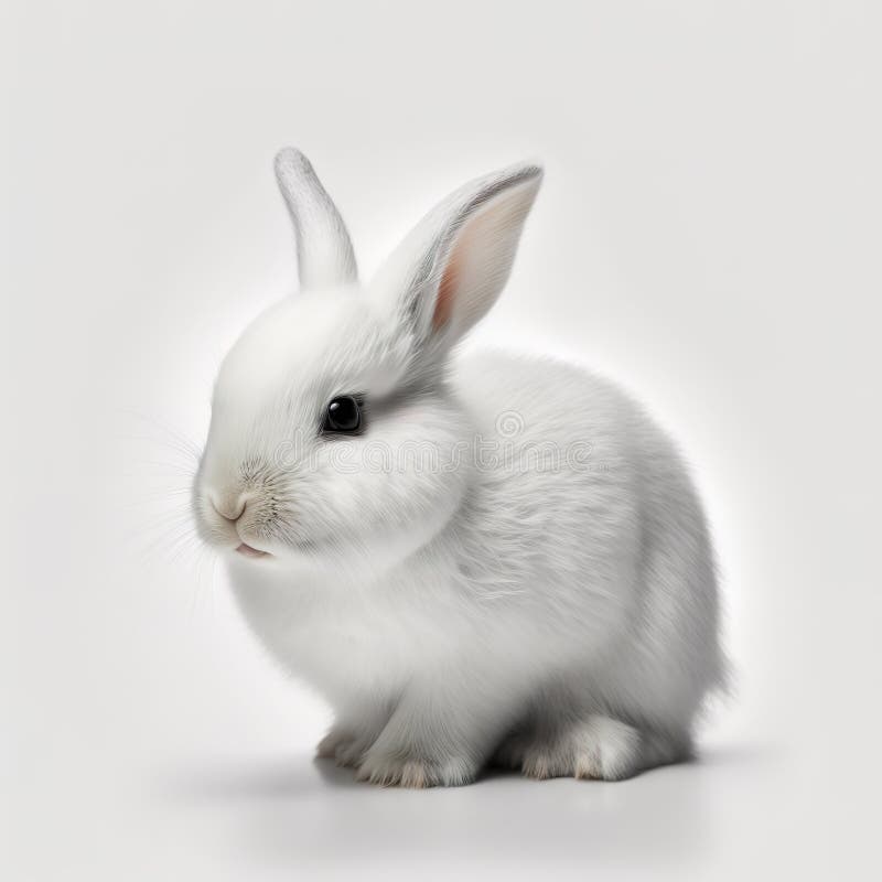 Easter Bunny on White Background Stock Illustration - Illustration of ...