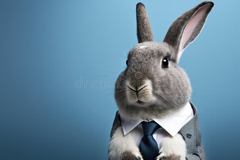 Easter Bunny with Work Suit. Generative AI. Stock Illustration ...