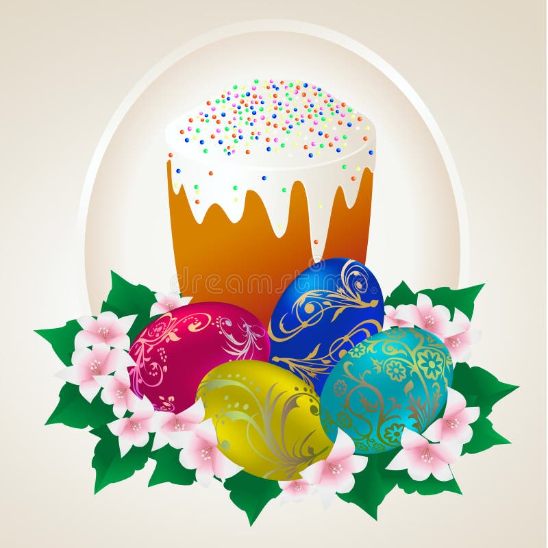 Easter-cake stock vector. Illustration of cake, symbol - 13281529