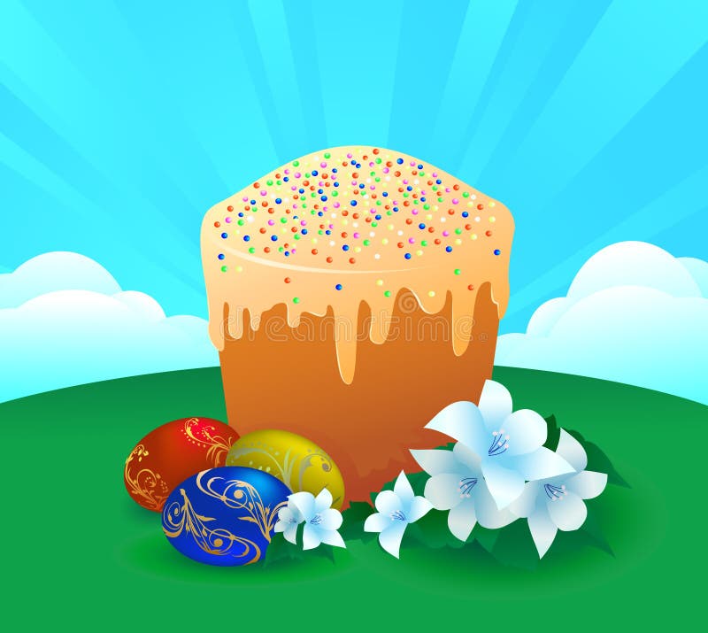 Easter-cake stock vector. Illustration of pattern, greeting - 18840778