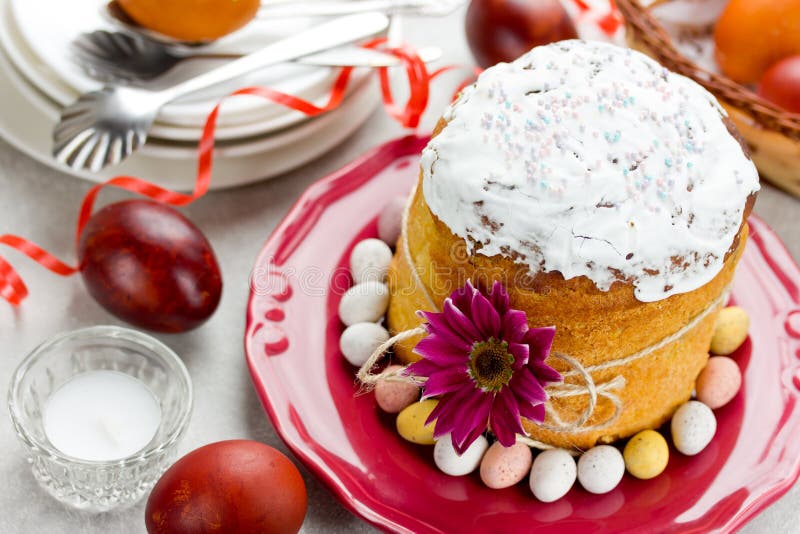 Easter Cake Kulich, Traditional Russian Easter Bread Stock Image ...