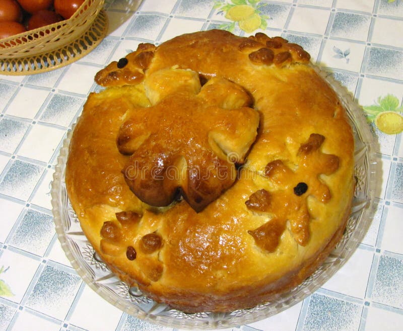 Easter Cake is Made by Hand. Stock Image - Image of fresh, biscuit ...