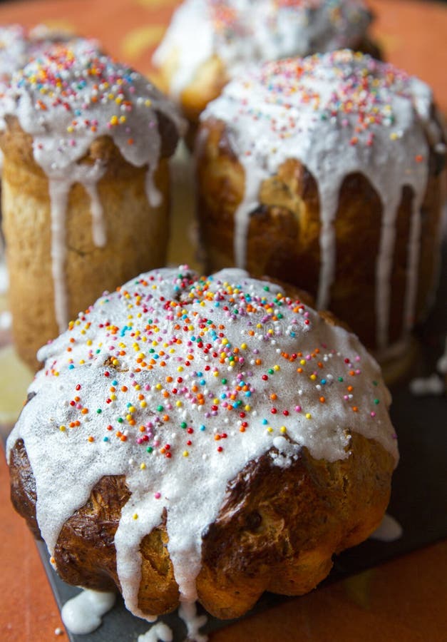 Easter Cake on the Table in the Celebration of Christ`s Resurrec Stock ...