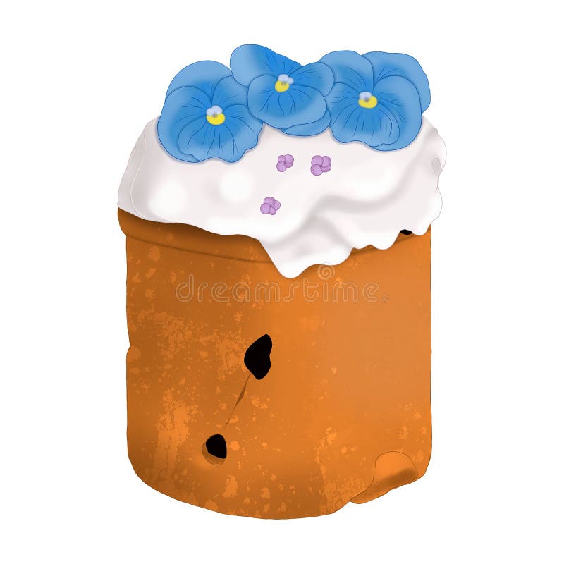 Icing Blue Violets Pastries Stock Illustrations – 1 Icing Blue Violets ...