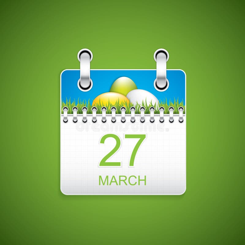 Easter calendar stock vector. Illustration of calendar - 68795327