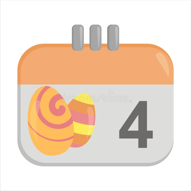 Easter calendar icon stock vector. Illustration of spring - 13435688