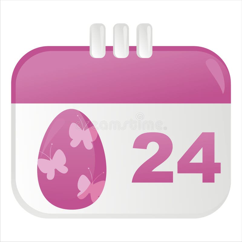 Easter calendar icon stock vector. Illustration of colorful - 19001176