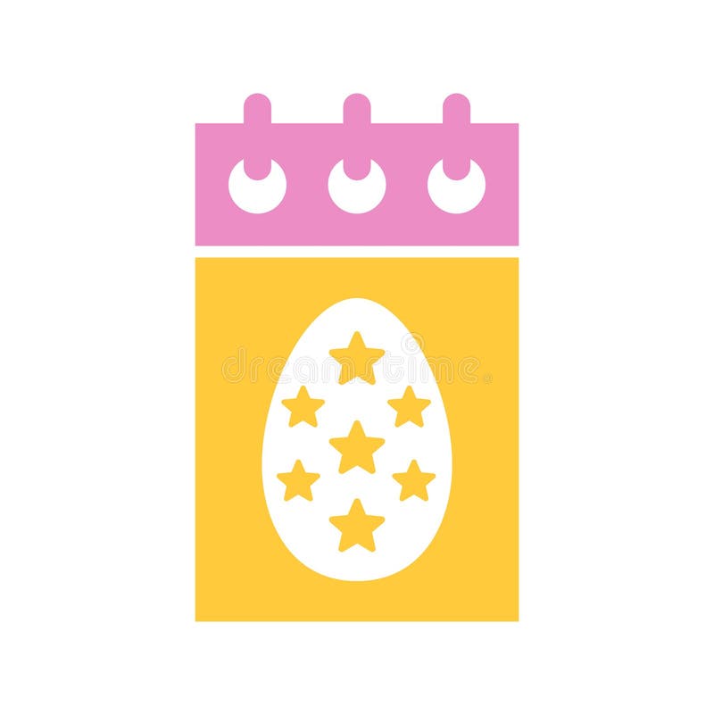 Easter Calendar Icon on Background for Graphic and Web Design. Simple ...
