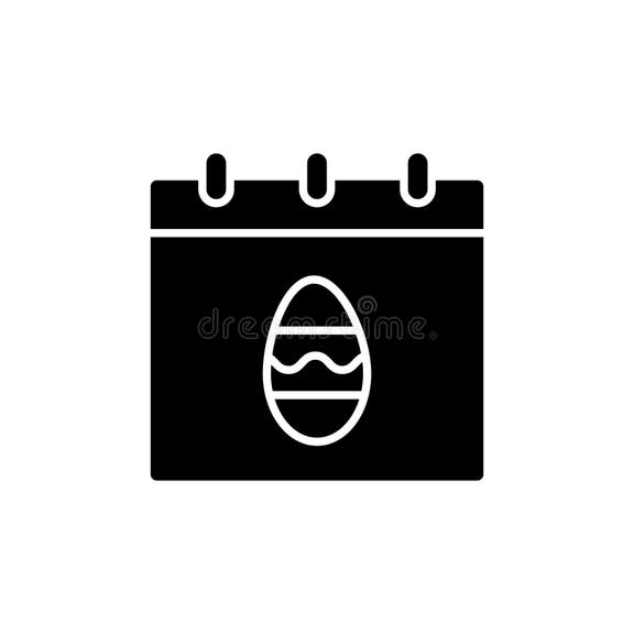 Easter Calendar Icon. Spring Easter Event Calendar Vector Symbol Stock ...