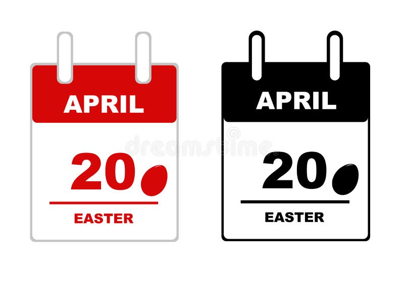 Easter Calendar stock vector. Illustration of date, drawing - 39134859